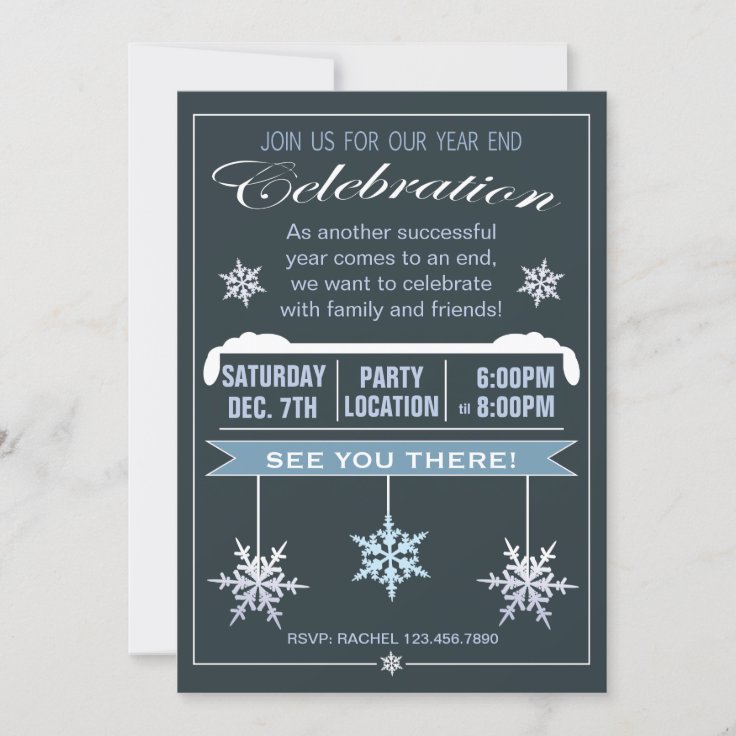 Year End Celebration Christmas Party Invitation | Zazzle