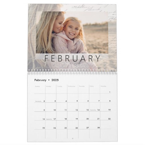 Year Full of Memories Family Photo Memory Keepsake Calendar | Zazzle