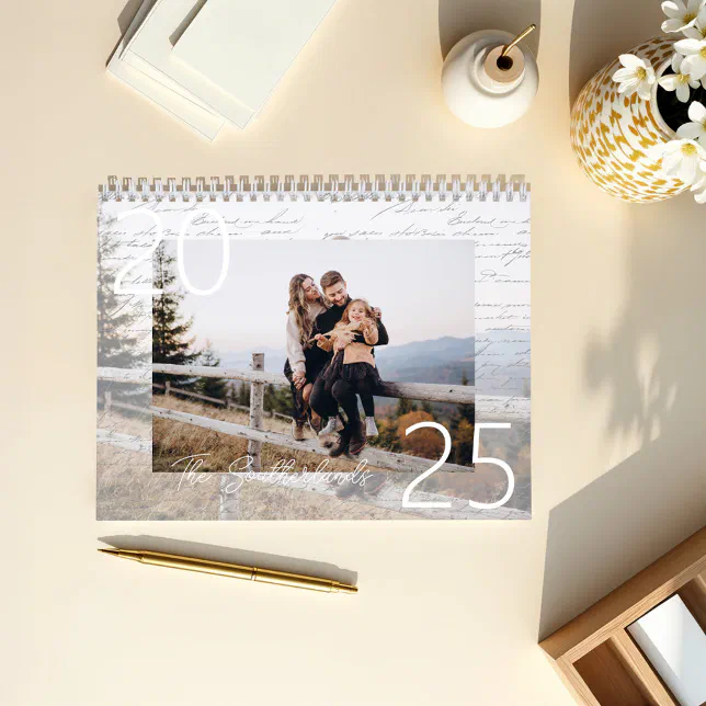 Year Full of Memories Family Photo Memory Keepsake Calendar | Zazzle