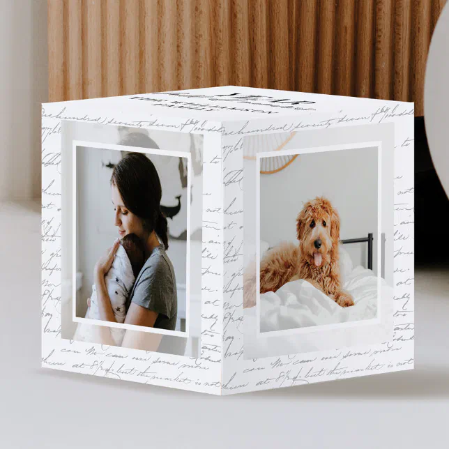 Year Full of Memories Family Photo Memory Keepsake Cube | Zazzle