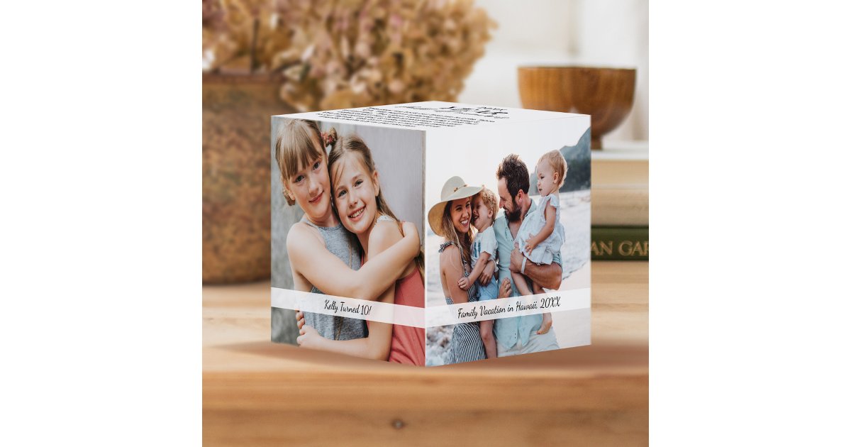 Year Full of Memories Photo Collage & Highlights Cube | Zazzle