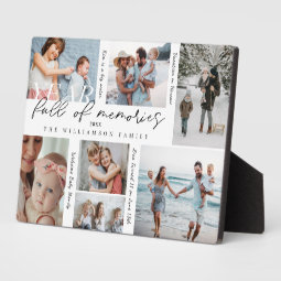 Year Full of Memories Photo Collage & Highlights Plaque | Zazzle