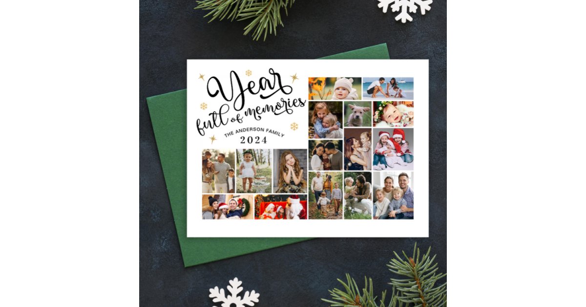 Year Full of Memories Photo Collage Year In Review | Zazzle