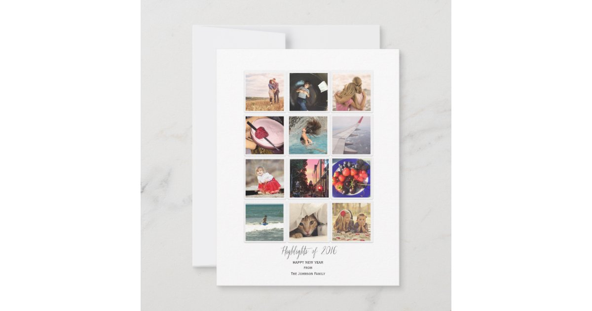 Year Highlights Instagram Photos | Photo Card | Zazzle