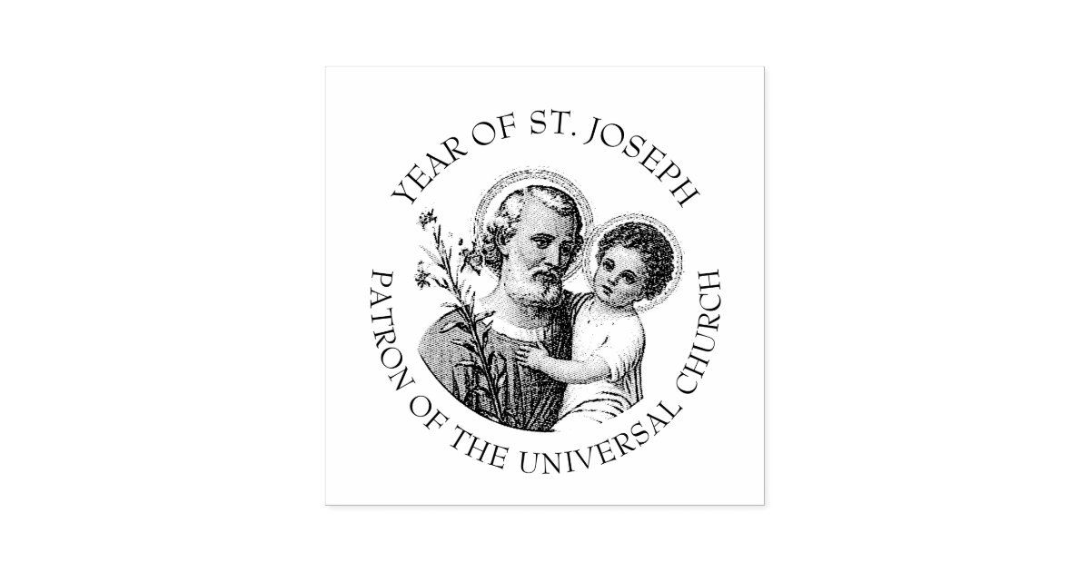 YEAR OF ST. JOSEPH CHILD JESUS RELIGIOUS RUBBER STAMP | Zazzle
