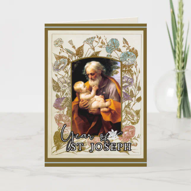 Year of St. Joseph Feast Day Catholic Prayer Card | Zazzle