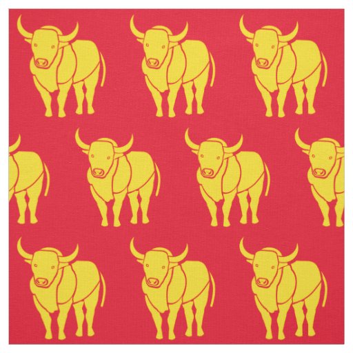 Year of the Ox Fabric | Zazzle.com