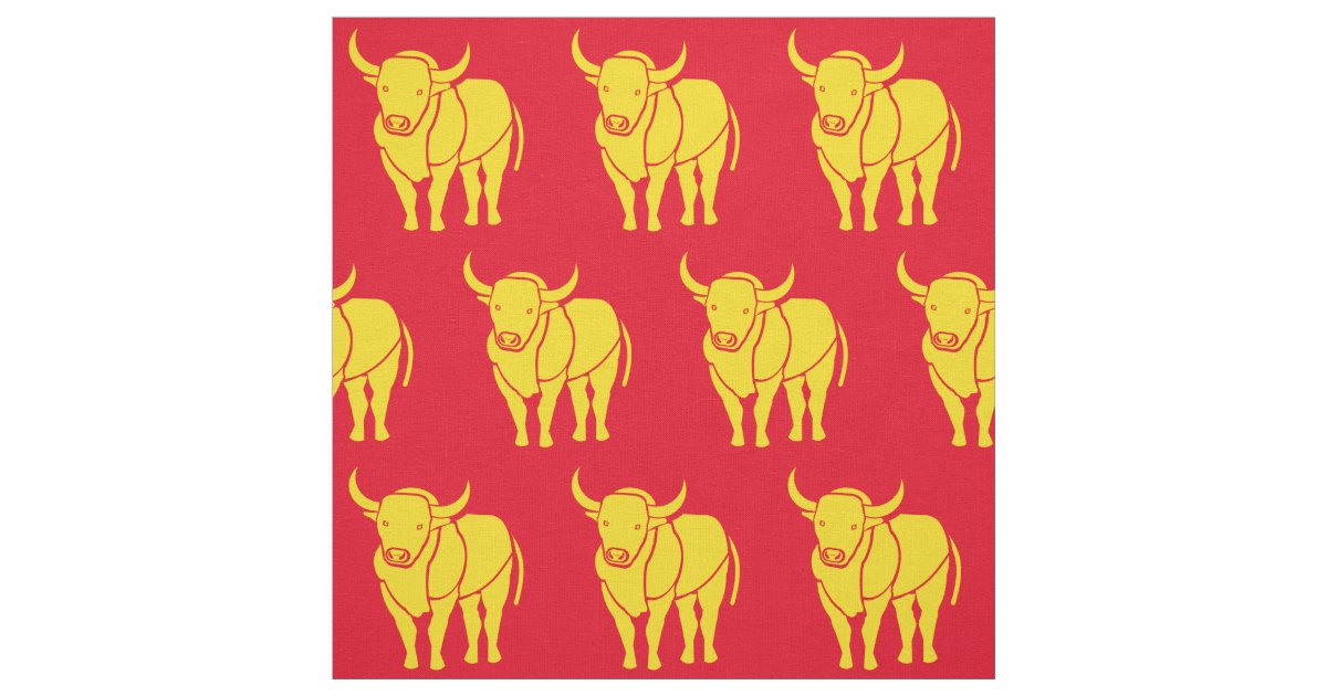 Year of the Ox Fabric | Zazzle.com