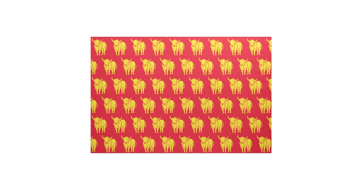 Year of the Ox Fabric | Zazzle.com