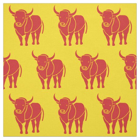 Year of the Ox Fabric | Zazzle.com