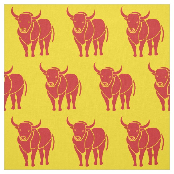 Year of the Ox Fabric | Zazzle.com