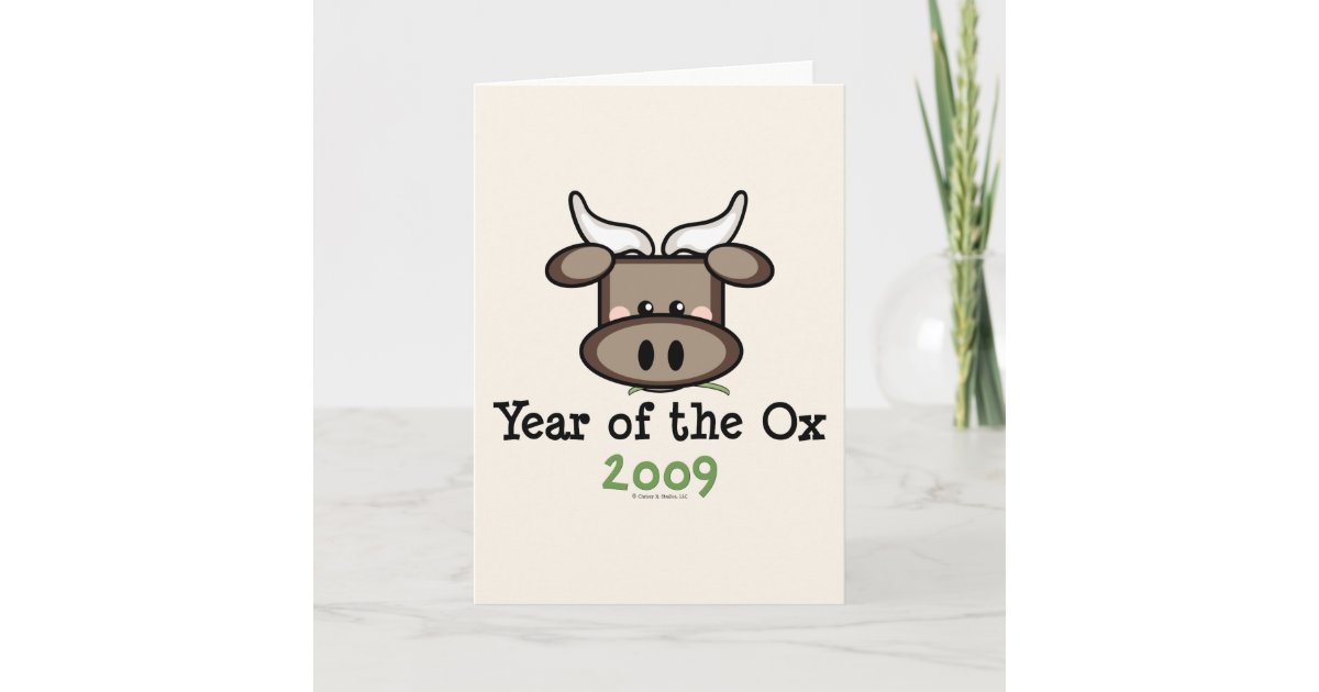 Year Of The Ox Greeting Card | Zazzle