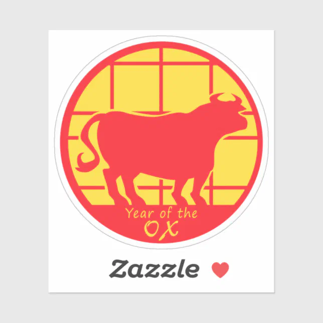 Year of the Ox Sticker | Zazzle
