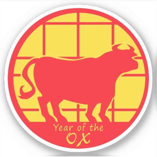 Year of the Ox Sticker | Zazzle