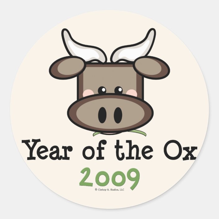 Year of the Ox Sticker | Zazzle.com