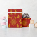 Year of the Rabbit Red and Gold Mandala Pattern Wrapping Paper | Zazzle