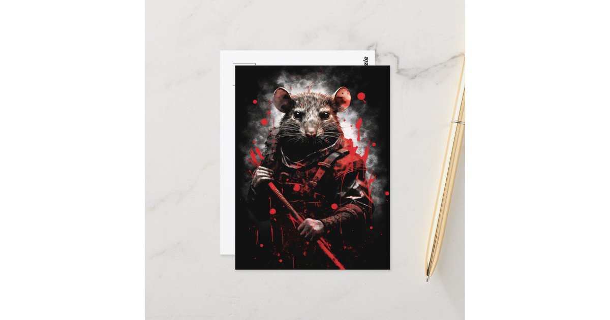 Year of the Rat Samurai Postcard | Zazzle
