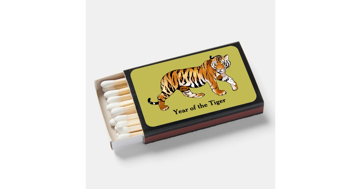 Year of the Tiger Matchbox Favor Matchboxes | Zazzle