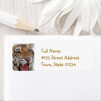Year of Tiger Return Address Label | Zazzle
