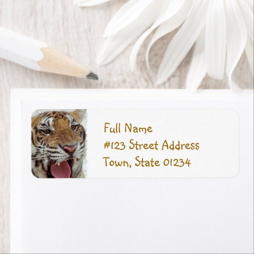 Year of Tiger Return Address Label | Zazzle