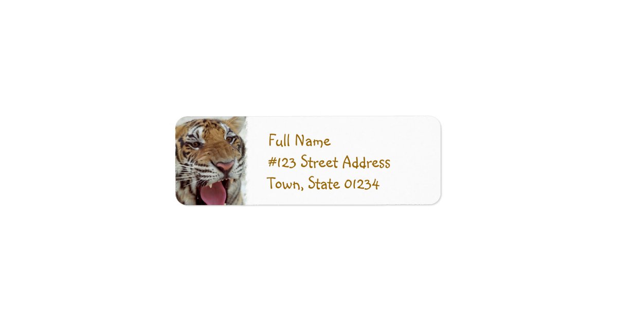Year of Tiger Return Address Label | Zazzle