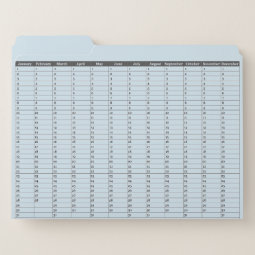 Yearly Family Birthday Calendar File Folder | Zazzle