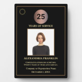 Years of Service Month Employee Photo Custom Award Plaque | Zazzle