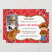 YEE-HAW! Cowboy Themed Birthday Party Invitations | Zazzle
