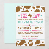 Yee Haw Rodeo Cowgirl Birthday Invitation | Zazzle