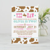 Yee Haw Rodeo Cowgirl Birthday Invitation | Zazzle