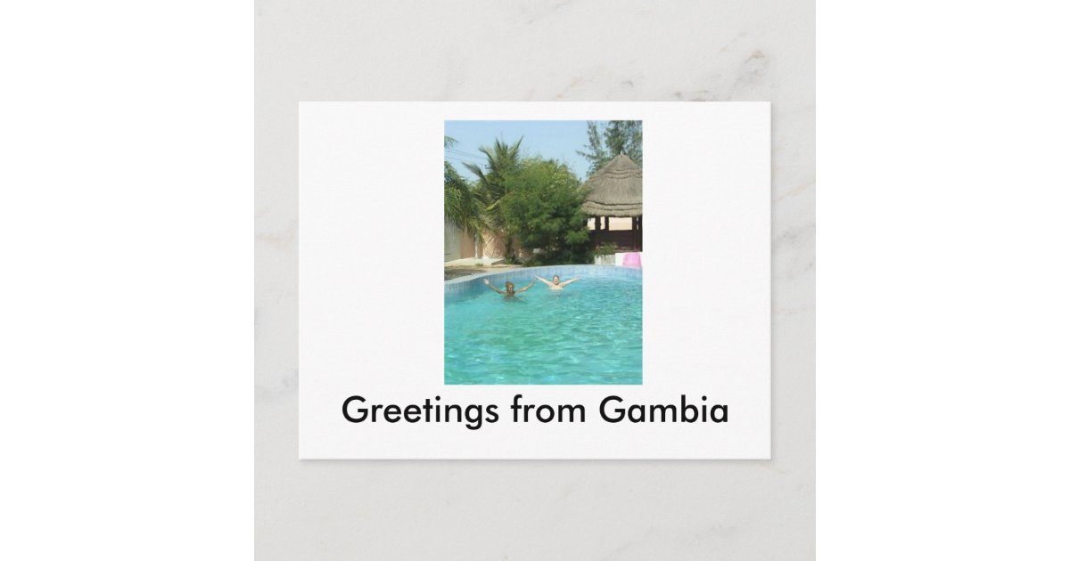 yeeaaah, Greetings from Gambia Postcard | Zazzle