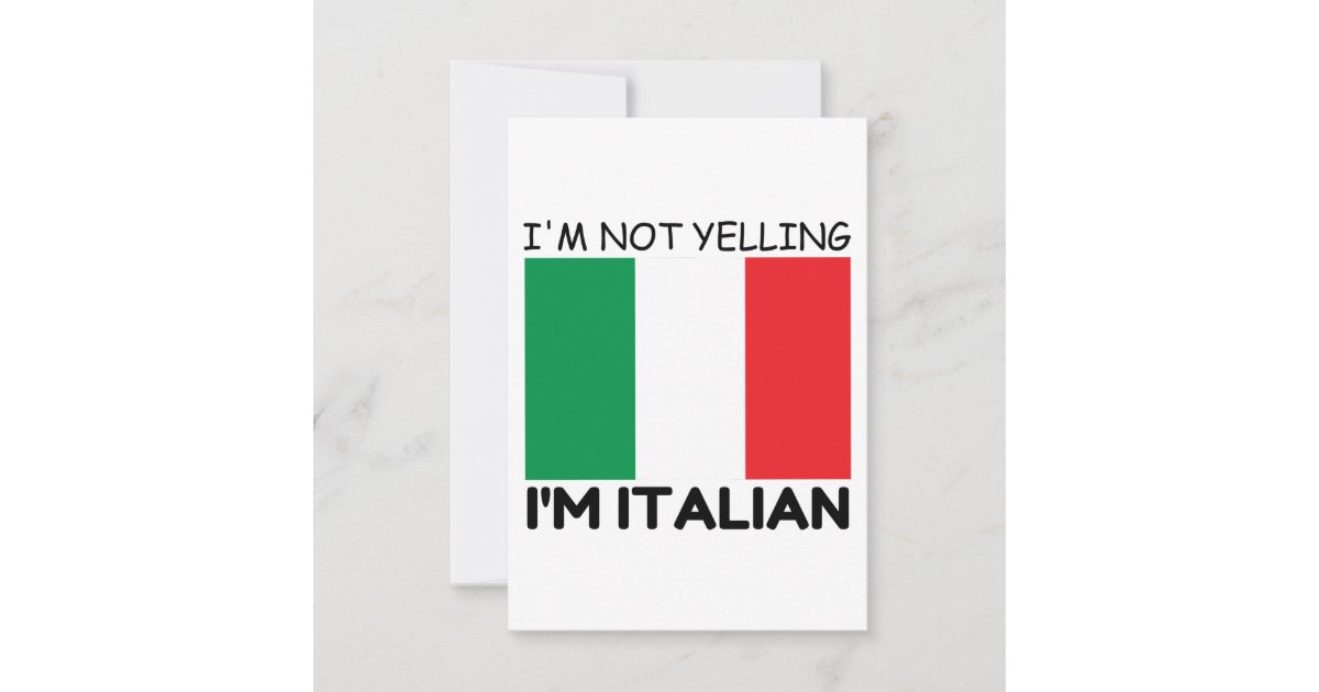 YELLING ITALIAN THANK YOU CARD | Zazzle
