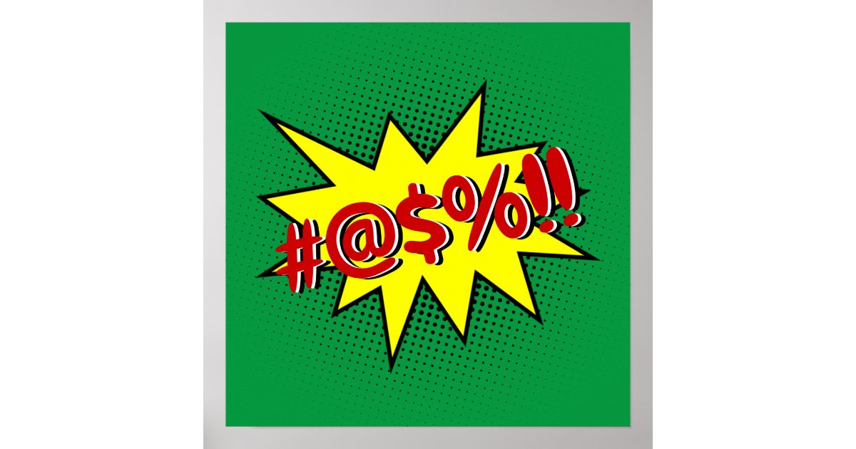 Yelling Speech Bubble Your Message Template Poster | Zazzle