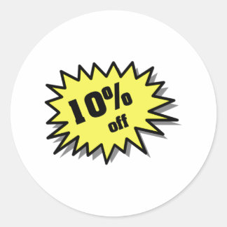 10 Percent Off Stickers | Zazzle