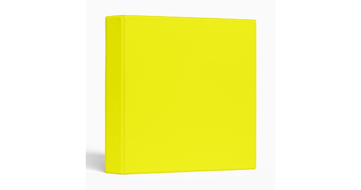 Yellow 3 Ring Binder | Zazzle