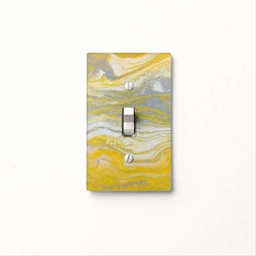 Yellow Abstract Light Switch Cover | Zazzle