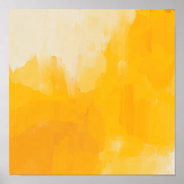 Yellow Abstract Painting by Morgan Harper Nichols Poster | Zazzle