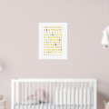 Yellow Alphabet Learn Letter Modern Typography ABC Poster | Zazzle
