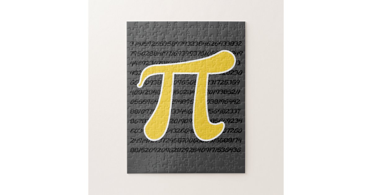 Yellow Amber Pi Symbol Jigsaw Puzzle | Zazzle