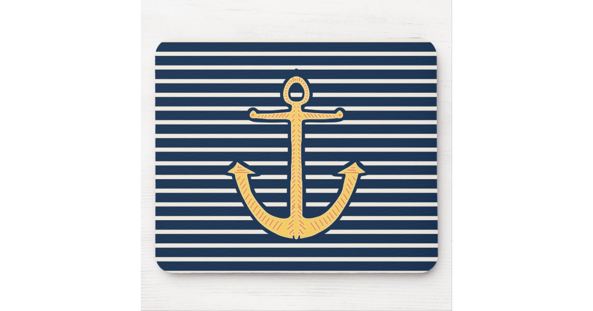 Yellow Anchor Mouse Pad | Zazzle