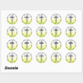 Yellow and Black Cross Religious Stickers | Zazzle