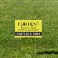 Yellow and Black For Rent Real Estate Yard Sign | Zazzle