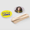 Yellow and Blue Graduation Ceremony Hand Fan | Zazzle