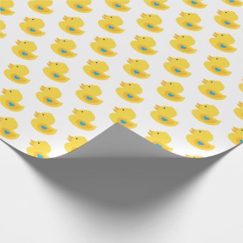 Yellow and Blue Rubber Ducky Wrapping Paper | Zazzle