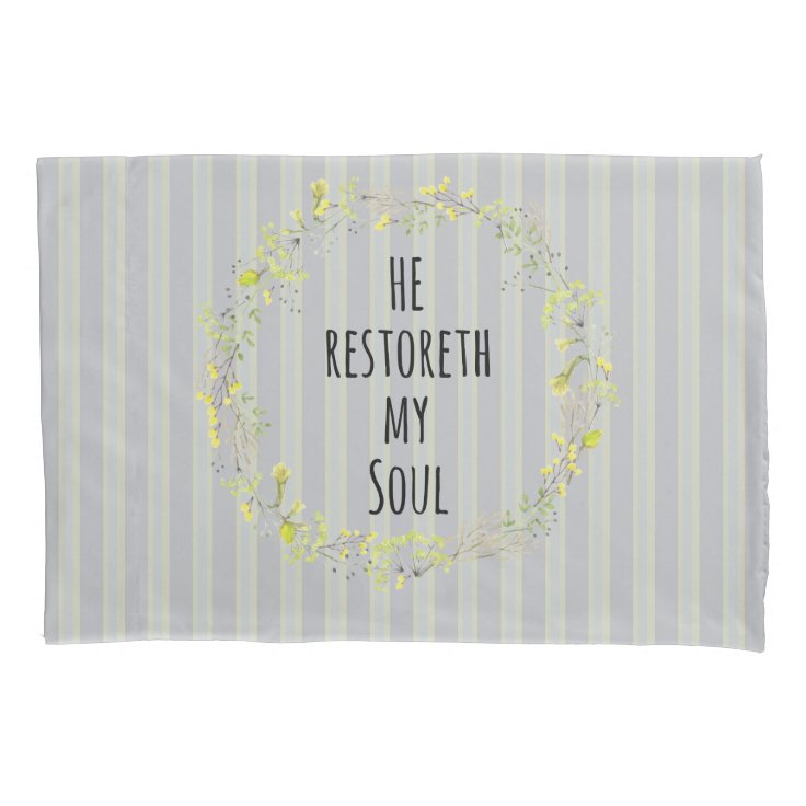 Yellow and Gray with Bible Verse Pillow Case | Zazzle
