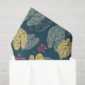 Yellow and green tropical leaves pattern tissue paper | Zazzle