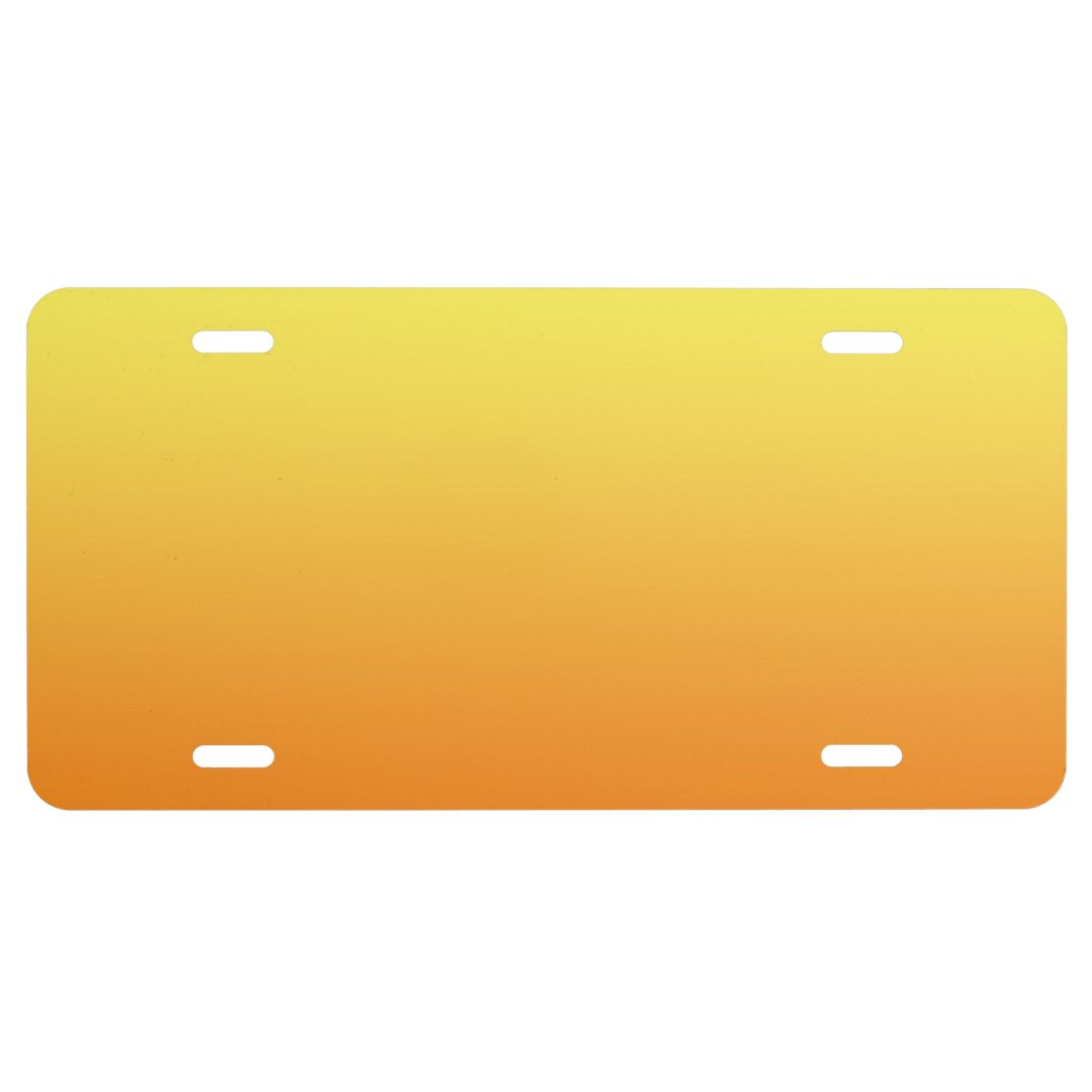 “Yellow And Orange Ombre” License Plate | Zazzle