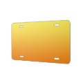 “Yellow And Orange Ombre” License Plate | Zazzle