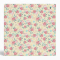 Yellow and Pink Floral Teacher Planner 3 Ring Binder | Zazzle