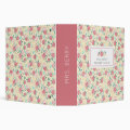 Yellow and Pink Floral Teacher Planner 3 Ring Binder | Zazzle
